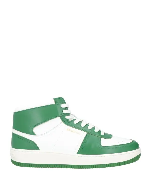 Sandro Leather High-top Sneakers - Green