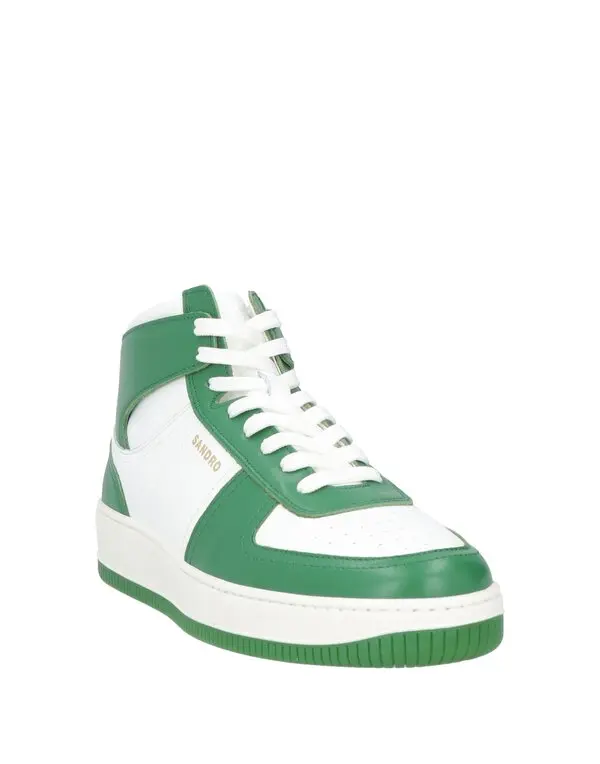 Sandro Leather High-top Sneakers - Green