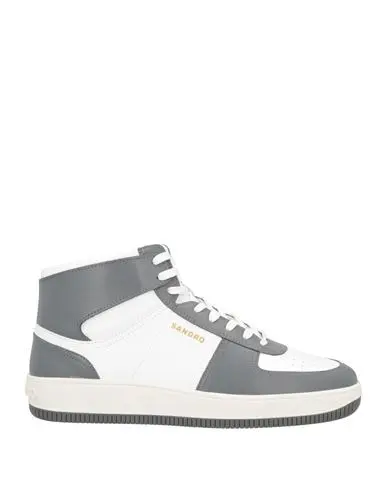 Sandro Leather High-top Sneakers - Grey
