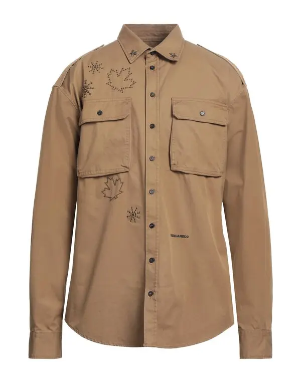 Dsquared2 Shirt Size Cotton, Brass - Beige