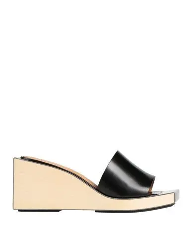 MAISON MARGIELA Leather Wedge Sandals - Black