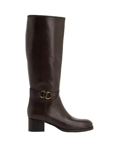 8 BY YOOX Leather Embellished Square-toe High Boots