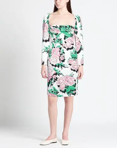 MARCO BOLOGNA Floral-print Midi Bodycon Dress - White