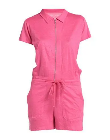 Majestic Filatures Playsuit In Linen And Elastane - Pink