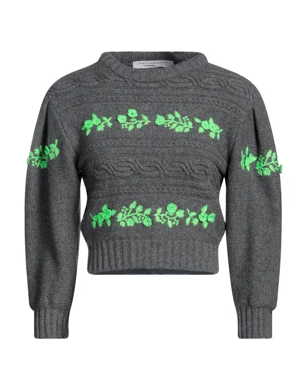 Philosophy Di Lorenzo Serafini Sweater With Floral Appliqués