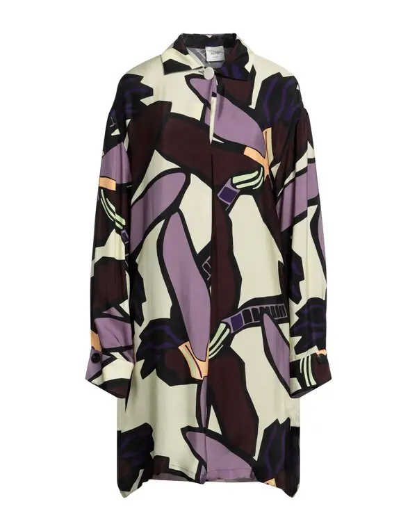 ALYSI Mini Shirt Dress - Purple