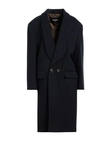 Dsquared2 Double-breasted Wool Blend Coat - Blue