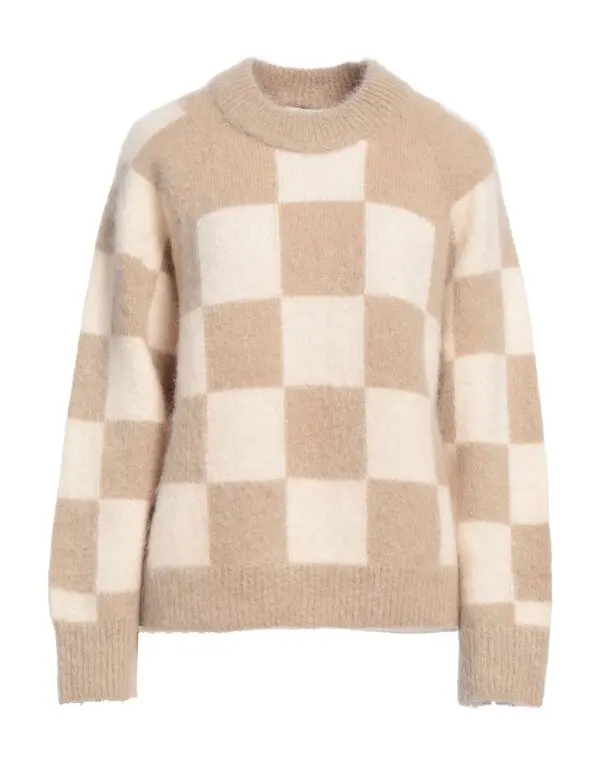 Sandro Checked Crew Neck Sweater