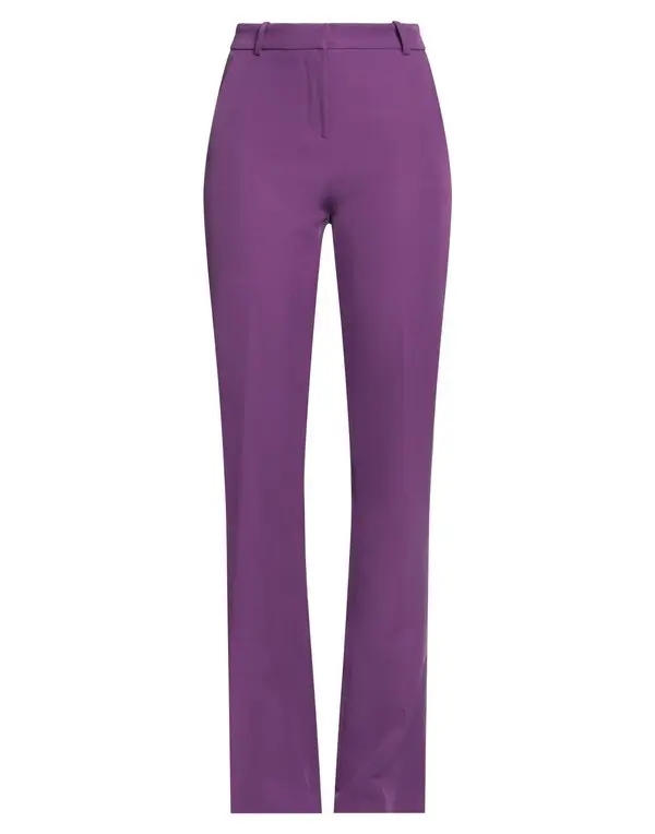 ERMANNO FIRENZE Flared Slim-leg Trousers - Purple