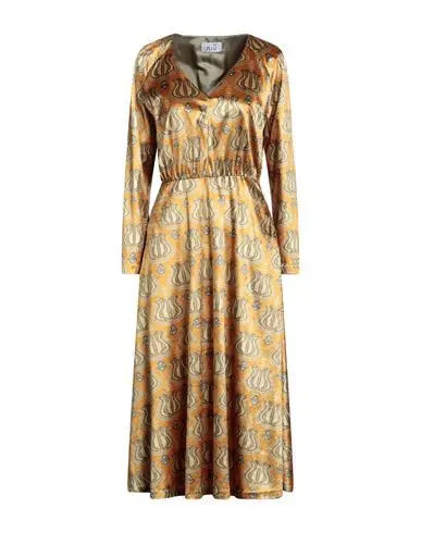 NIU Multicolor Pattern Midi Dress - Yellow