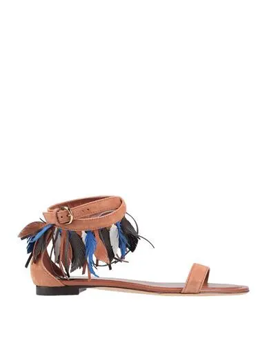 TOD'S Sandals In Leather With Appliqués - Tan