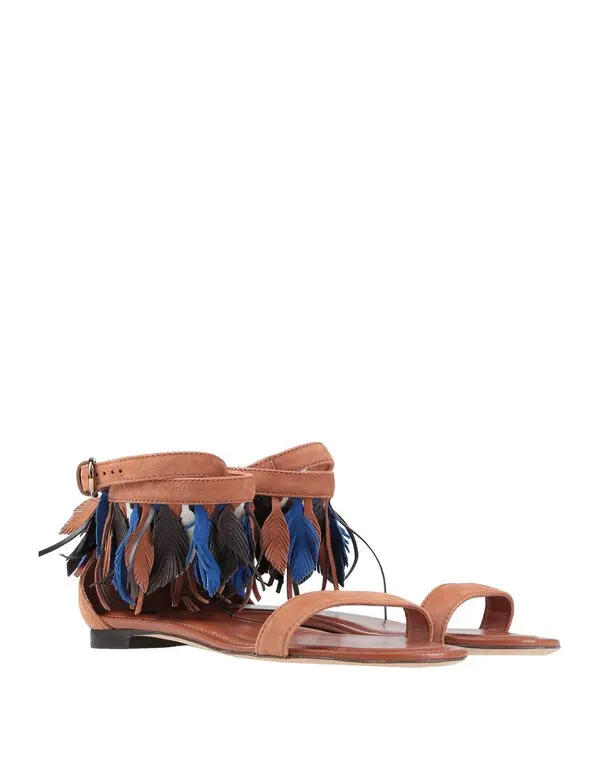 TOD'S Sandals In Leather With Appliqués - Tan
