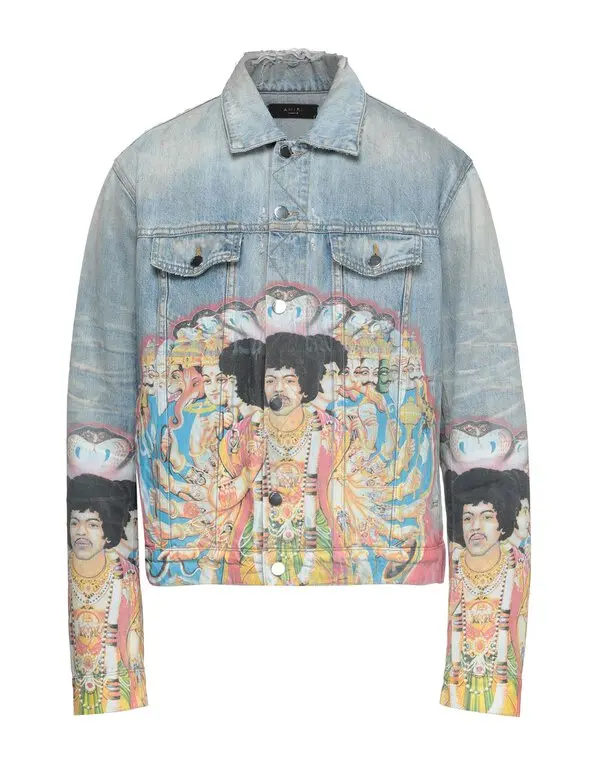 Amiri Printed Denim Trucker Jacket