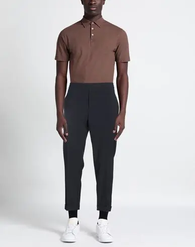 Neil Barrett Tapered Leg Gabardine Pants With Cuffed Hems - Navy