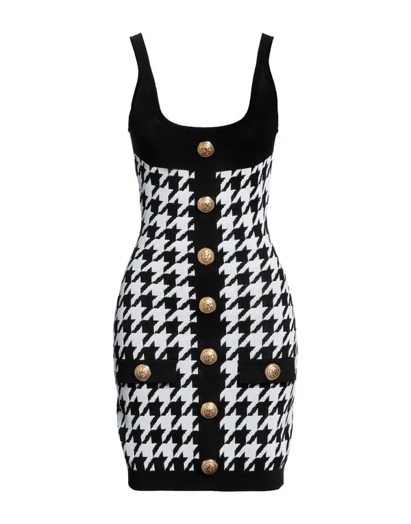 Balmain Mini Dress Size Viscose, Polyamide