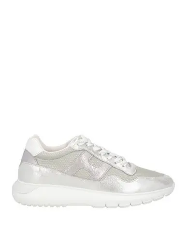 Hogan Soft Leather Sneakers - Silver