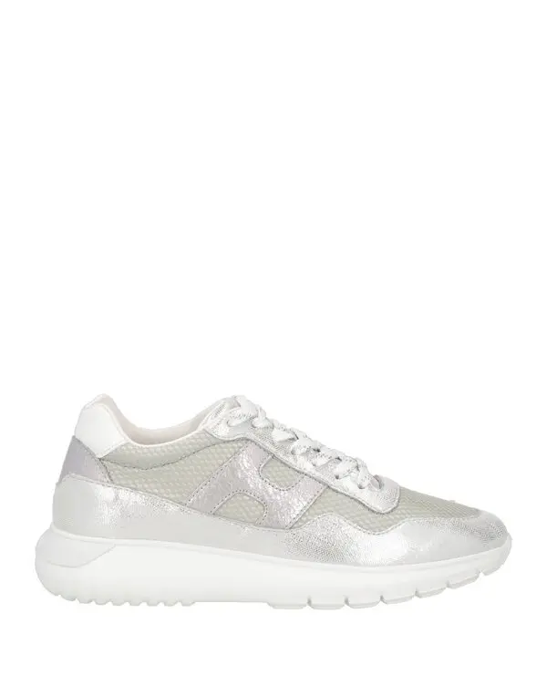 Hogan Soft Leather Sneakers - Silver