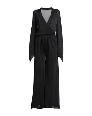 ANTONELLA RIZZA Knitted Lamé Jumpsuit - Black