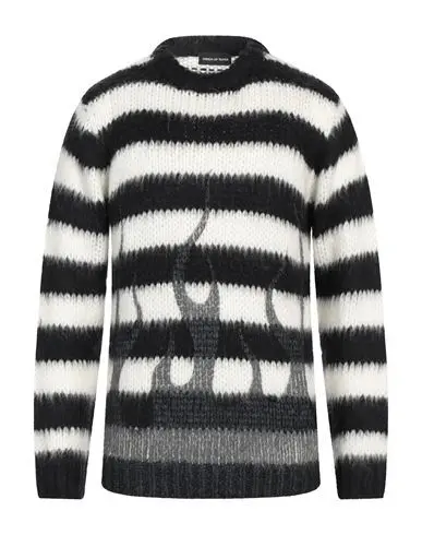 VISION OF SUPER Striped Printed Knit Sweater