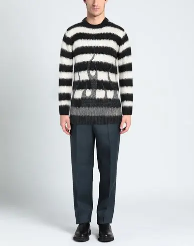 VISION OF SUPER Striped Printed Knit Sweater