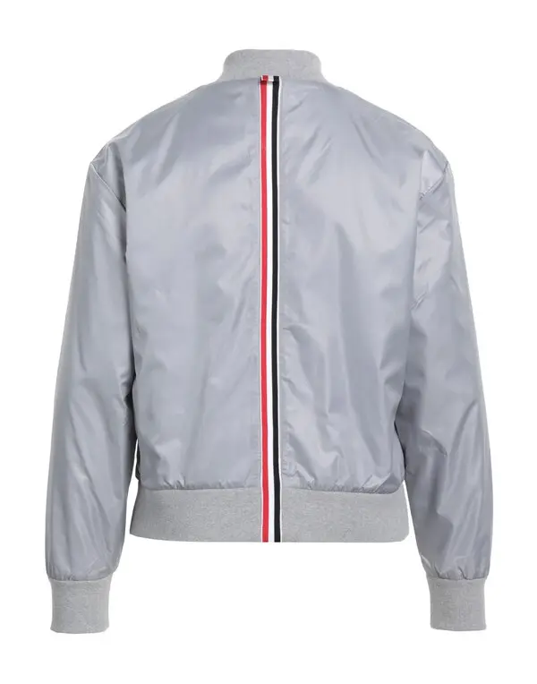 Thom Browne Jacket In Polyester And Cotton - Grey