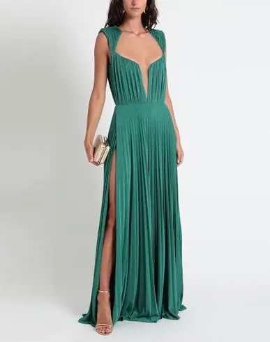 Elisabetta Franchi Carpet Maxi Dress In Green - 40% Off