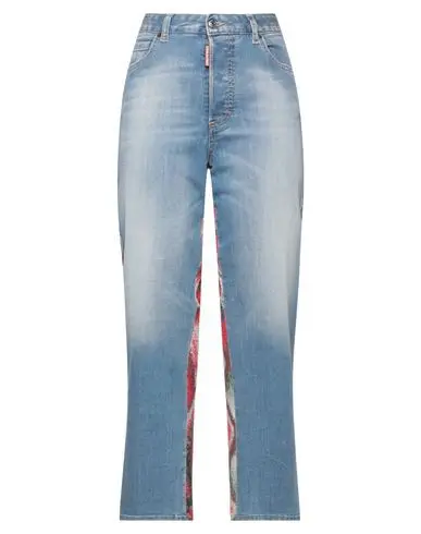 Dsquared2 Mom Fit Jeans With Leather Trims