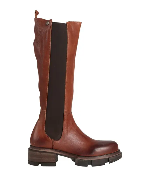 OXS Leather Boots With Studs - Tan