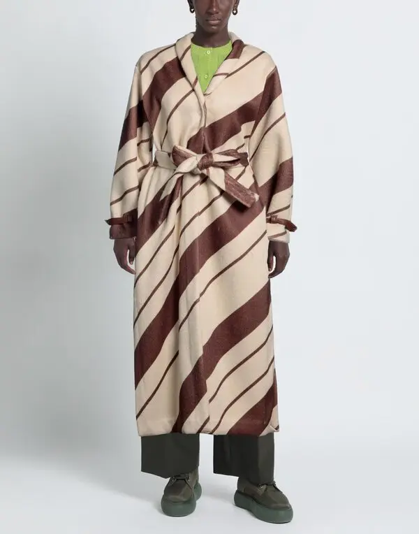 GIL SANTUCCI Striped Felted Coat