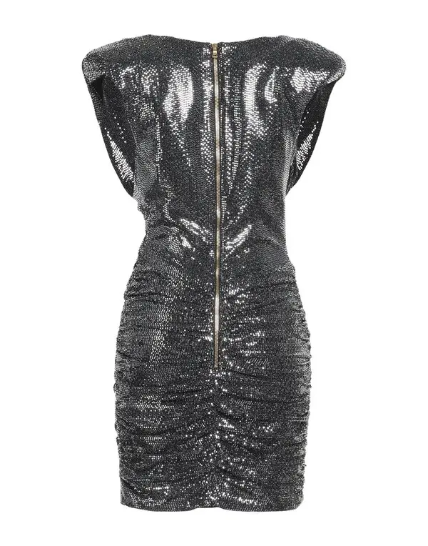 Balmain Mini Dress In Polyamide, Metallic Fiber And Elastane