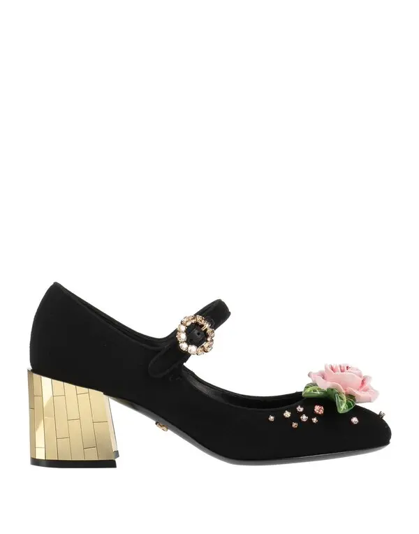 Dolce & Gabbana Pumps Size Wool, Viscose, Goat Skin