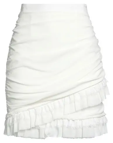 Balmain Mini Skirt With Lace And Ruffle Detail
