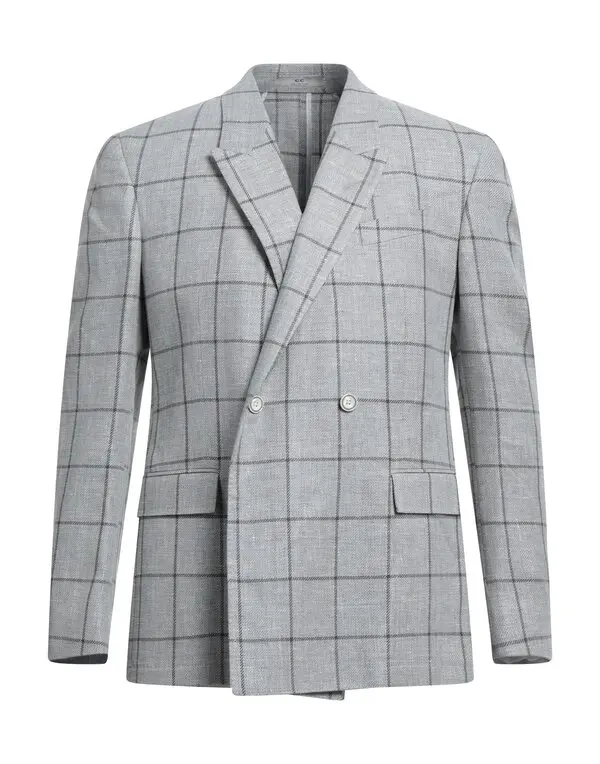 CC COLLECTION CORNELIANI Blazer Size Virgin Wool, Linen - Light Grey