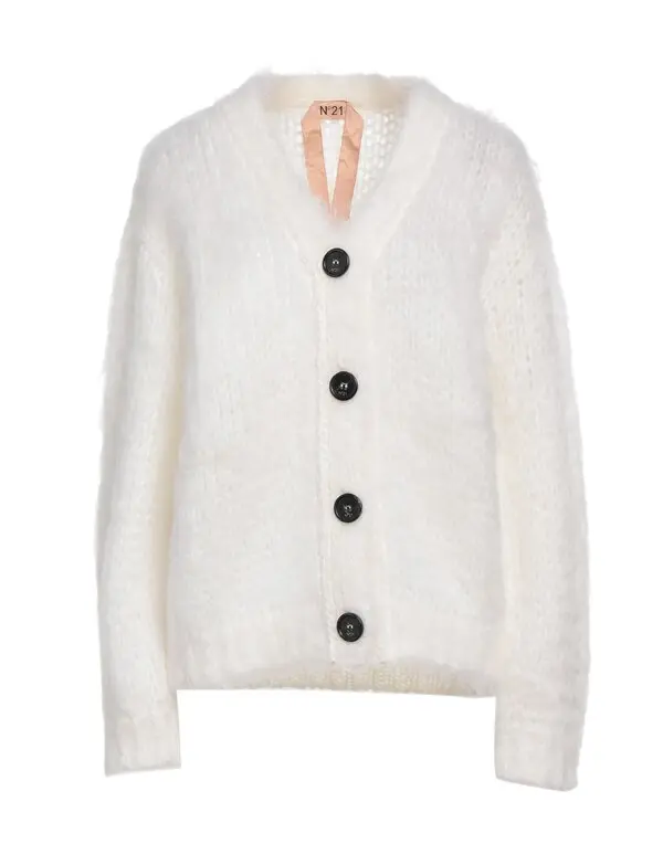 N°21 Cardigan In Mohair Wool And Polyamide