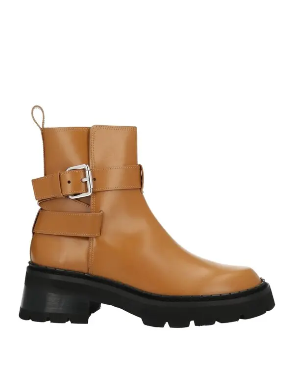 By Far Leather Ankle Boots With Buckle Detail