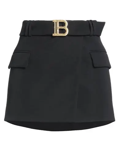 Balmain Wool Mini Skirt - Black