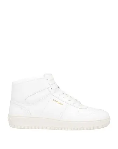 Sandro High-top Leather Sneakers - White