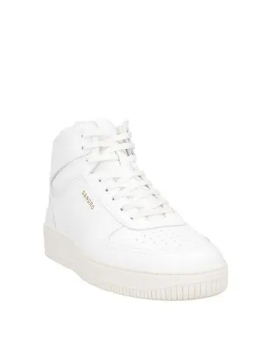 Sandro High-top Leather Sneakers - White
