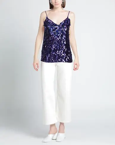 Pinko Crepe Camisole With Appliqués - Purple