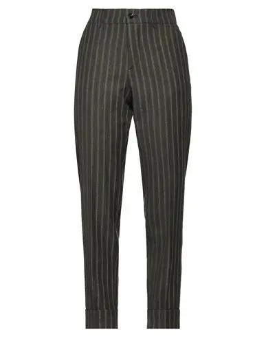 BERWICH Military Virgin Wool Flannel Striped Trousers