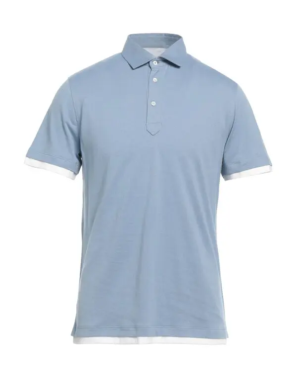 Brunello Cucinelli Polo Shirt Pastel Cotton, Linen