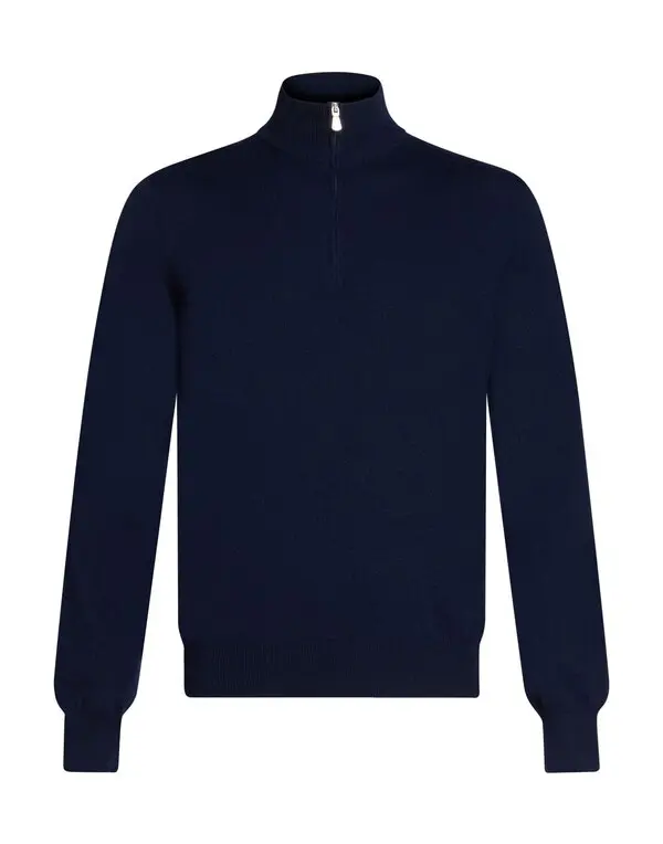 GRAN SASSO Half-zip Cashmere Sweater - Blue