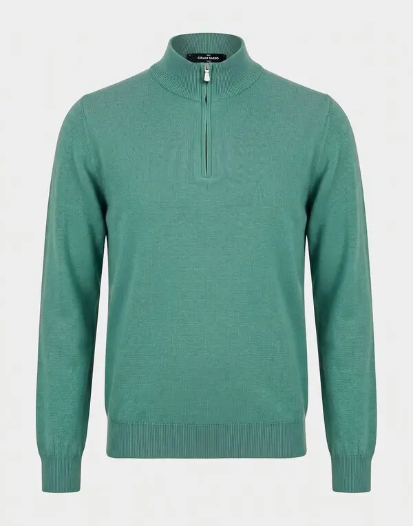 GRAN SASSO Turtleneck Size Cashmere - Green