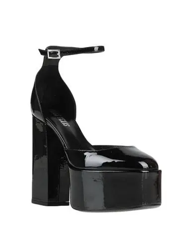 Paris Texas Leather Pumps With Buckle-fastening Ankle Strap - Black