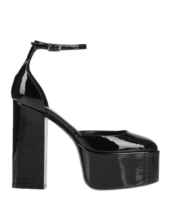 Paris Texas Leather Pumps With Buckle-fastening Ankle Strap - Black