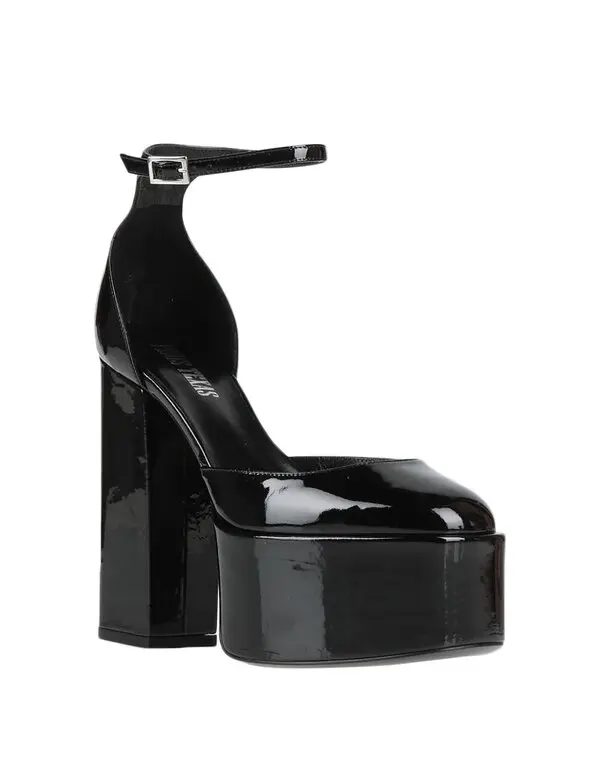 Paris Texas Leather Pumps With Buckle-fastening Ankle Strap - Black