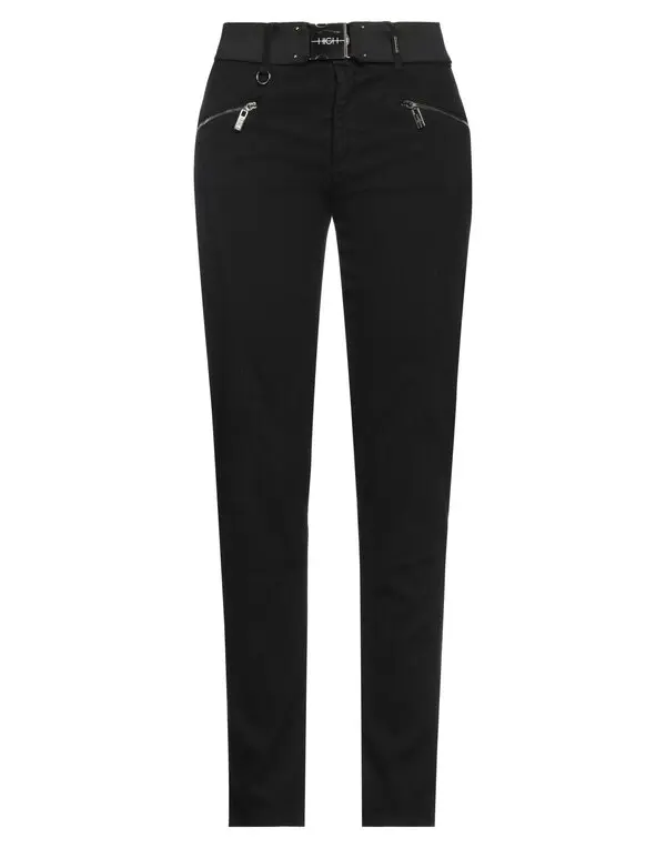 High Tapered Leg Pants - Black