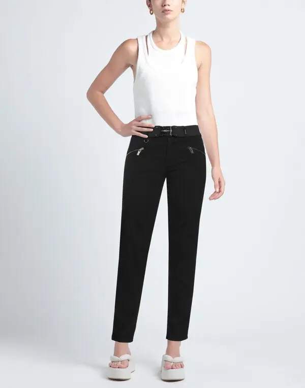 High Tapered Leg Pants - Black
