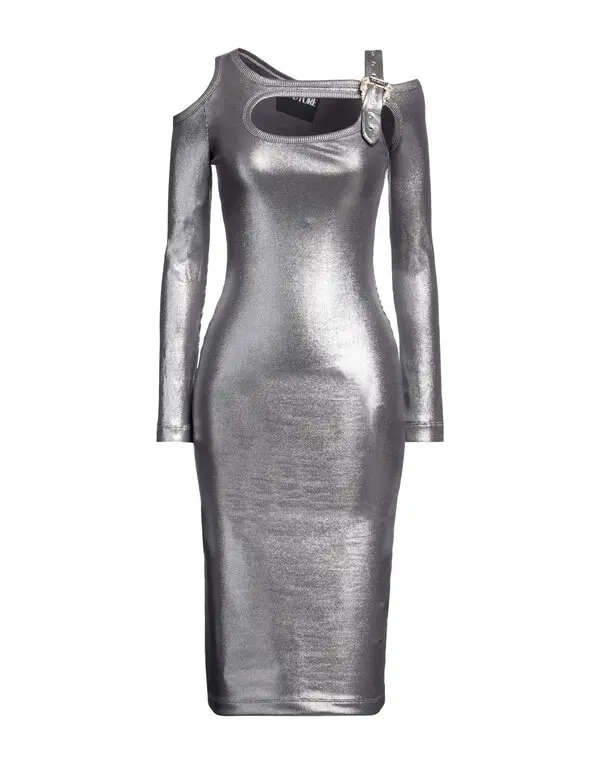 silver midi bodycon dress 252C5007