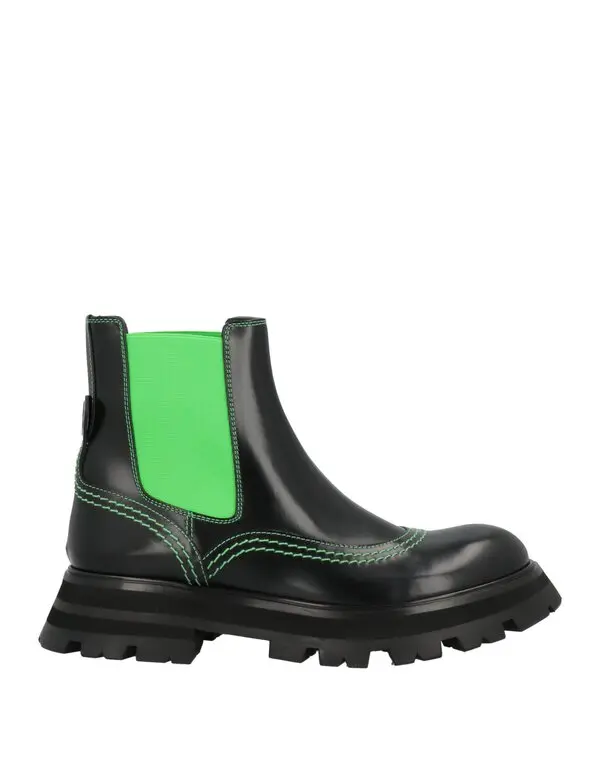 Alexander McQueen Ankle Boots In Soft Leather - Black